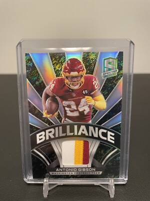 2021 Panini Spectra Antonio Gibson Brilliance Neon Splatter Patch 2/8 # ...