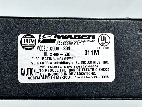 (2) SL Waber model X999-894 Power Strip 4 Outlet Tower & Surge Protection Reset | eBay