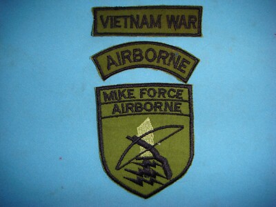 SET OF US TAB PATCHES '' VIETNAM WAR MIKE FORCE AIRBORNE | eBay