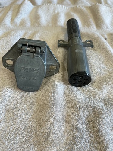 PHILLIPS 7 POLE SOCKET AND 7 POLE PLUG FOR TRUCK & TRAILER J560 J560B ...