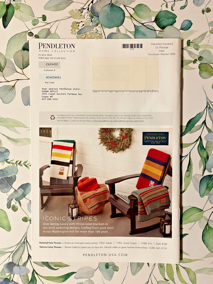 PENDLETON HOME COLLECTION CATALOG Women's Men's Fashion - 48 Pages | eBay