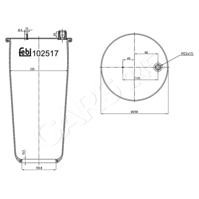 Air Suspension Boot Rear FEBI For MERCEDES Actros Mp4 11- 9603200057 | eBay