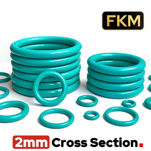 Metric FKM Rubber O-Rings 2mm Cross Section 1mm-216mm ID - O Ring Seals ...