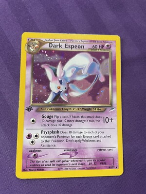 Dark Espeon - 1st Edition Holo Rare - Neo Destiny 4/105 - Pokemon TCG ...