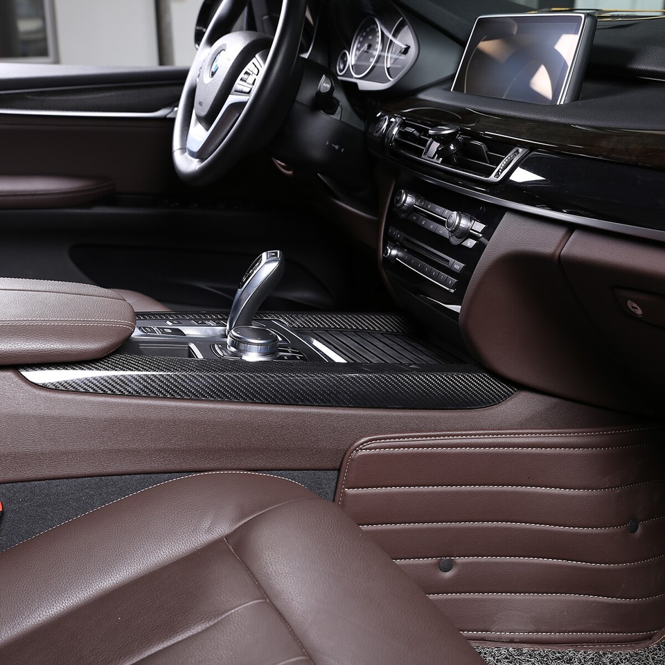 Real Carbon Fiber Center Console Side Strip Trim Fit for 2015-2019 BMW ...