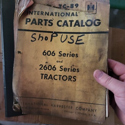 IH International 606 2606 Tractor Parts Manual Catalog Book ORIGINAL ...