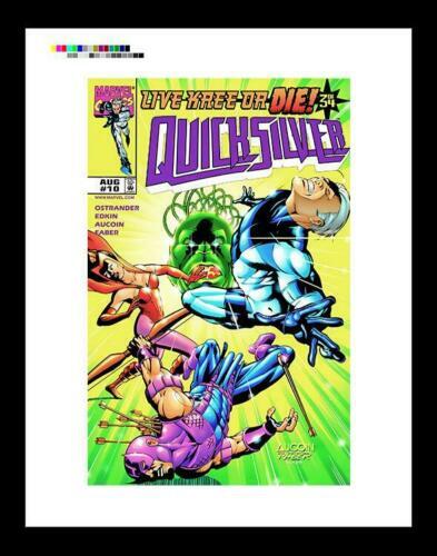 Marvel Comics Quicksilver #10 cover Rare Production Art Proof Artist ...