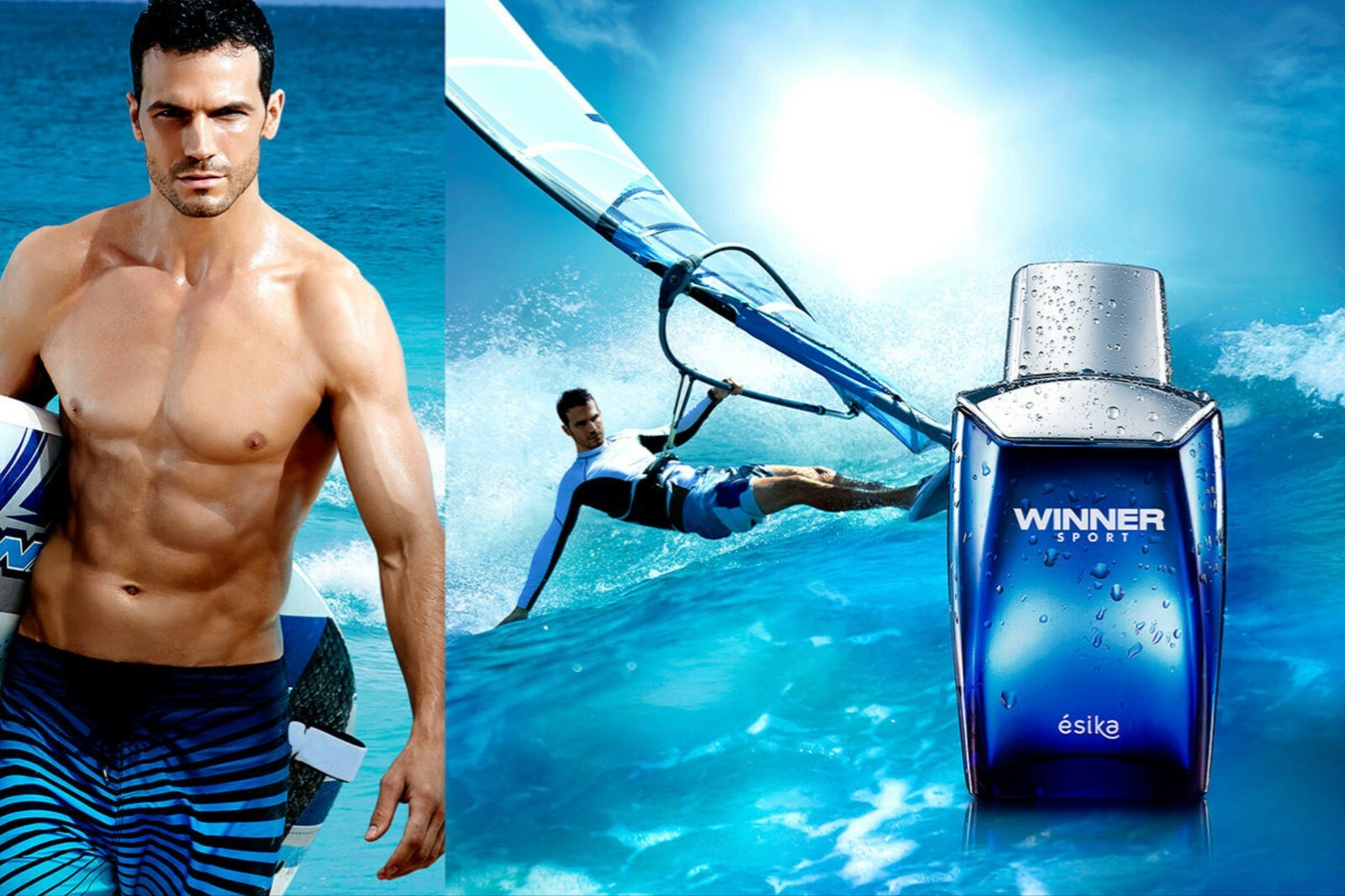 Men Cologne WINNER SPORT by Esika Herbal Aromatic Sage & Cedar 3.4 fl ...