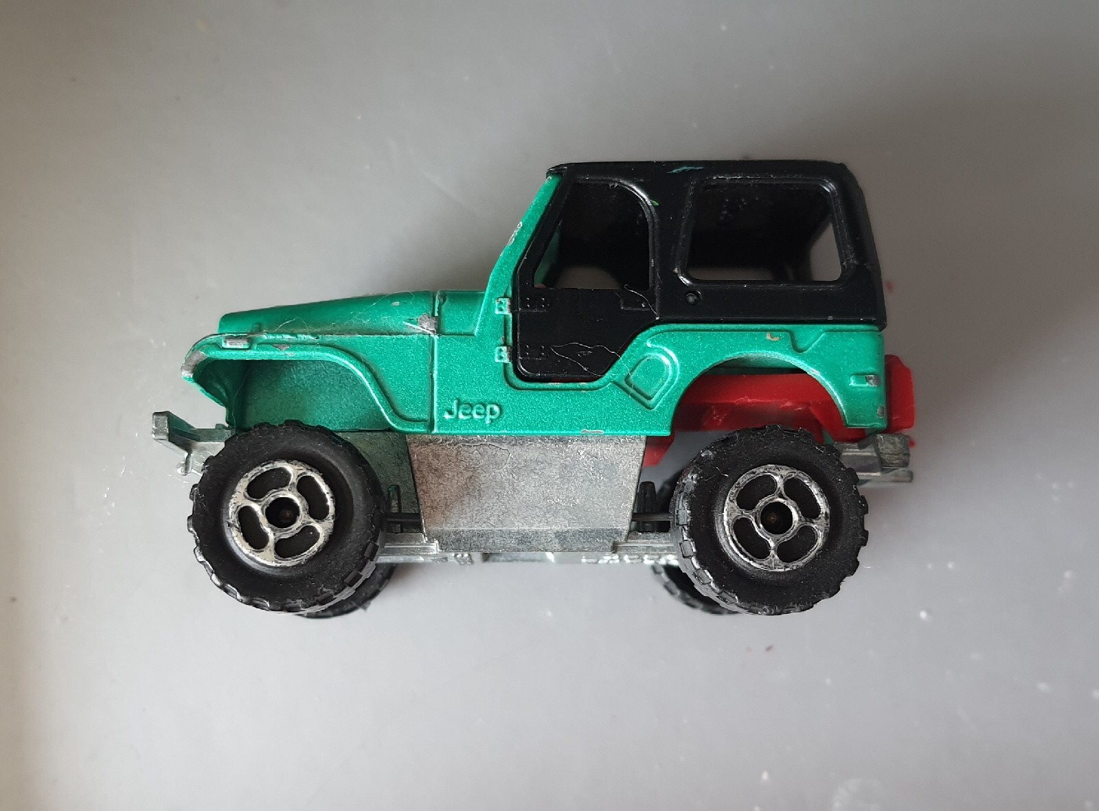 Vintage Majorette 4x4 Jeep Renegade Teal & Red 1:54 #244 Made In France ...