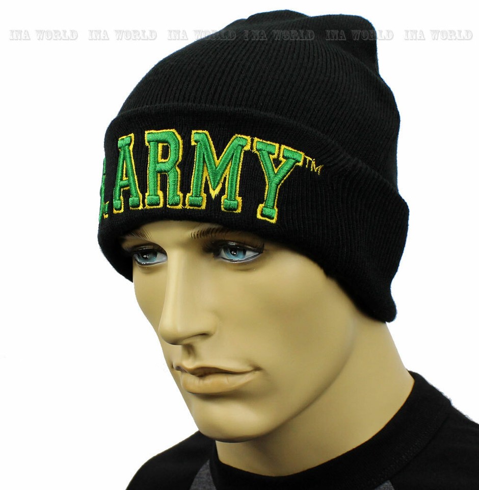 U.S. Military Beanie hat Licensed Cuffed Skull cap - Army,Navy,Air ...