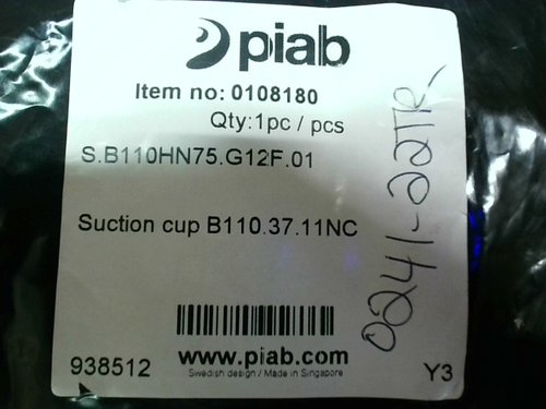 Piab B110.37.11NC 110mm 1/2" BSPP (G) Thread Grey-Blue Bellows Vacuum ...