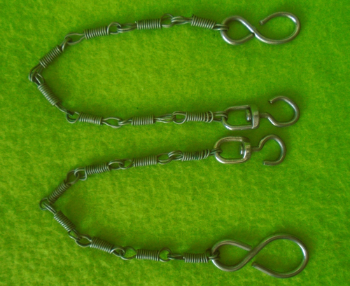 GREAT Vintage Wrapped Link Style REIN CHAINS~SWIVEL & Hook Ends~Vaquero ...
