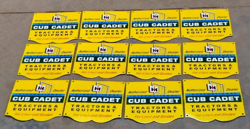 12X CUB CADET PORCELAIN ENAMEL SIGN BOARD SIZE 10"X10" INCHES SINGLE ...