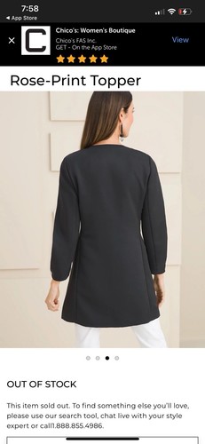 Chico’s Rose-print Topper - Full Zip Sz 2 US 12/14 Jacket Coat | eBay