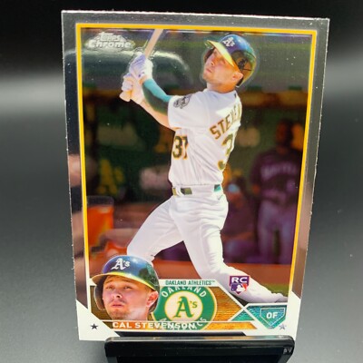 2023 Topps Chrome Baseball #199 Cal Stevenson RC Oakland Athletics | eBay