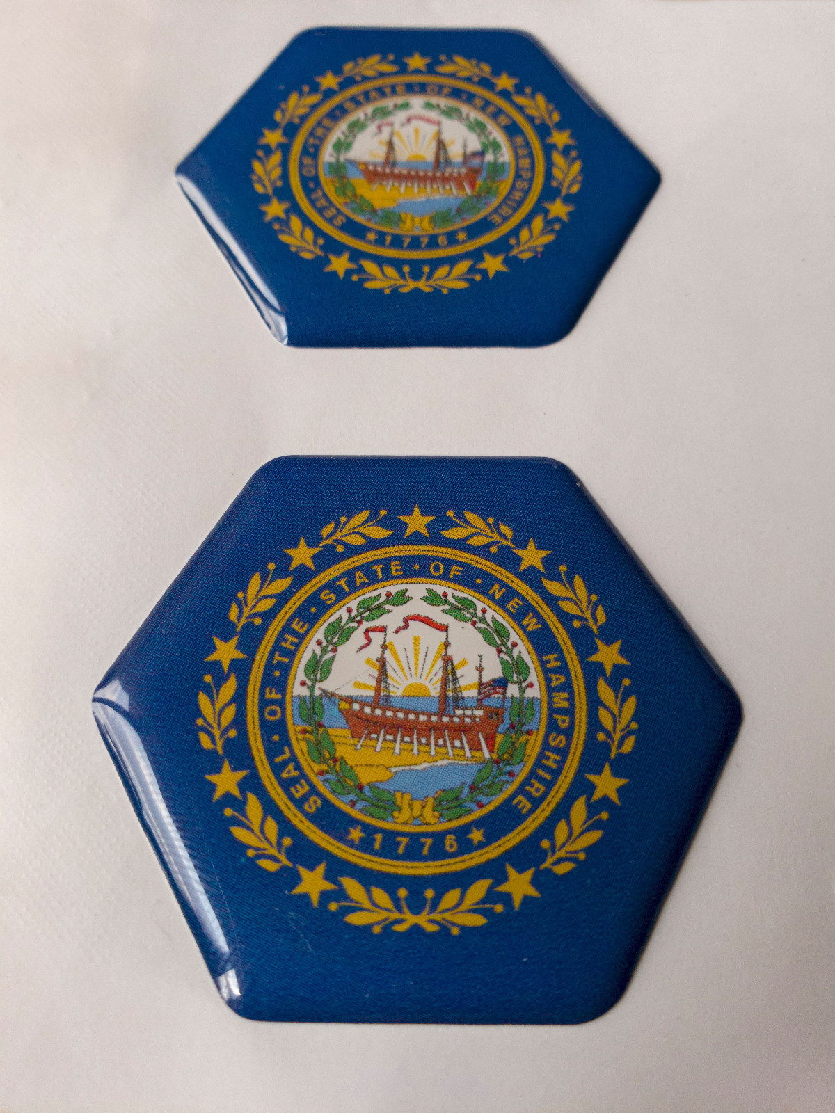 New Hampshire State Flag Domed Hex Sticker Decal | eBay