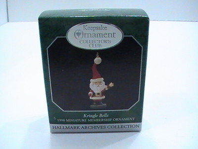 NEW Kringle Bells 1998 Miniature Membership Keepsake Club Ornament ...