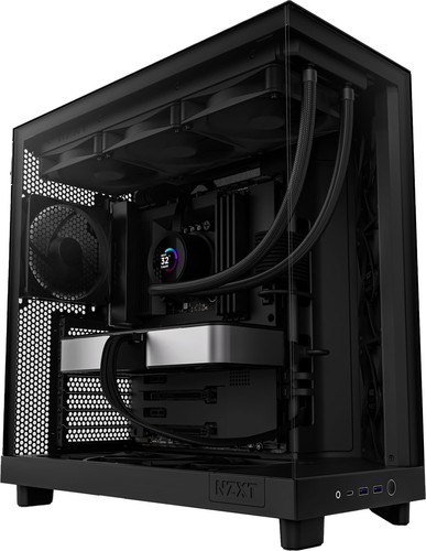 NZXT - H6 Flow ATX Mid-Tower Case with Dual Chamber - Black | eBay