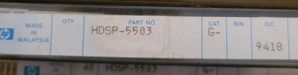 HP HDSP-5503 7 segment RED LED Display CAT G- NEW Lot of 5 Free ...