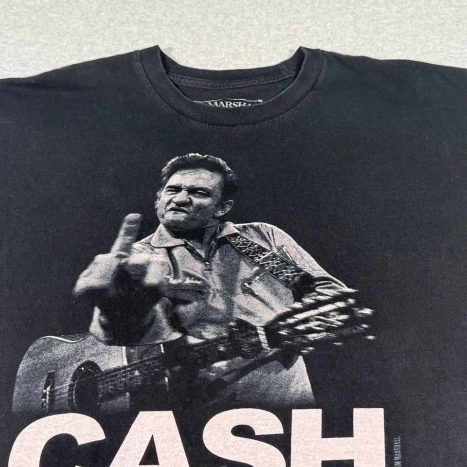 Johnny Cash Shirt Adult Extra Extra Large Black Country Music Singer ...