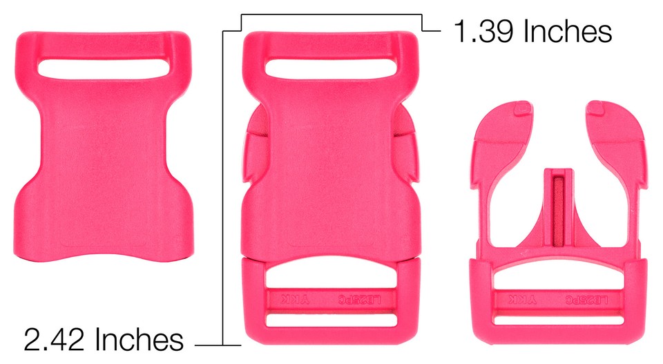 50 - 1 Inch Hot Pink YKK Contoured Side Release Plastic Buckle | eBay
