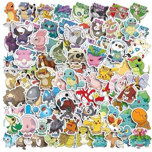 100 Pcs Pokemon Random Sticker Lot - Pocket Monsters (1 Inch Size) | eBay