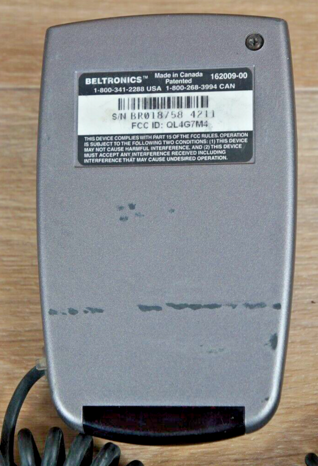 BELTRONICS V8 Model 162009-00 Radar Laser Detector w/ Power Cord (E1 ...