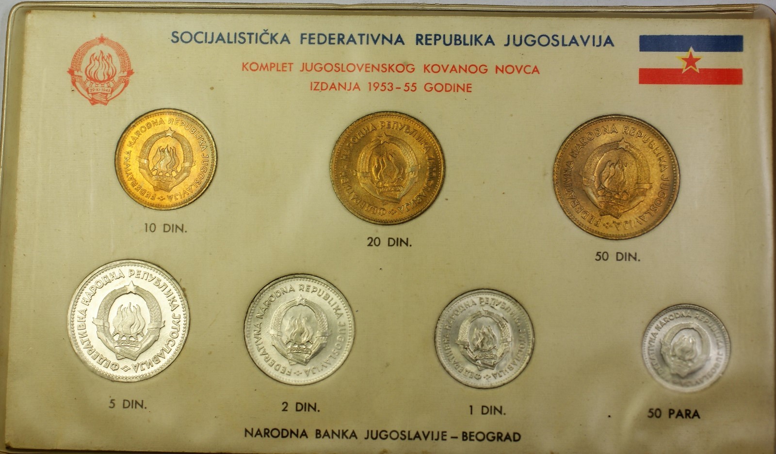 1953-5 Socialist Federal Republic of Yugoslavia 7 Coin BU Mint Set | eBay