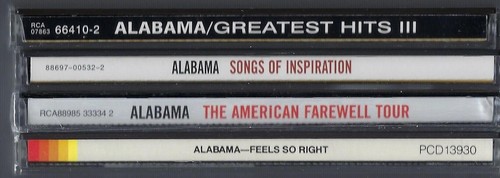 * Lot 4 CD Alabama: Greatest Hits 3, Feels So Right, Songs Inspiration ...