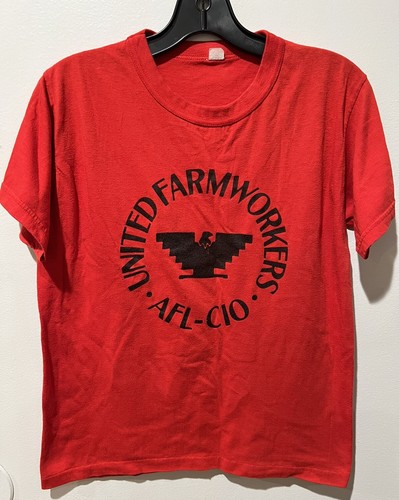 1960-70s UFW United Farm Workers LOGO Vintage T-Shirt Cesar Chavez Raza ...