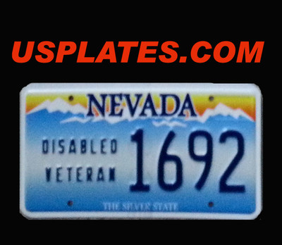NEVADA ORIGINAL LICENSE PLATE DISABLED VETERAN VERY RARE MINT TAG ...