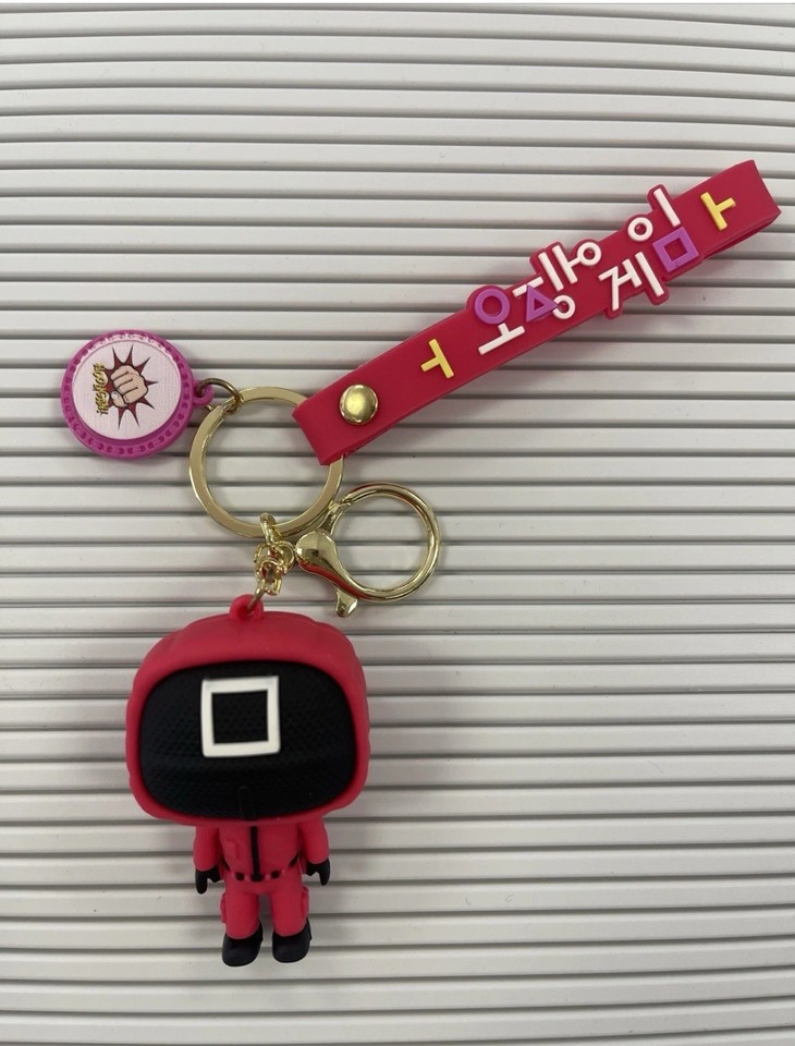 3D Character Squid Game Keychain Masked Person Chain Pendent Key ...