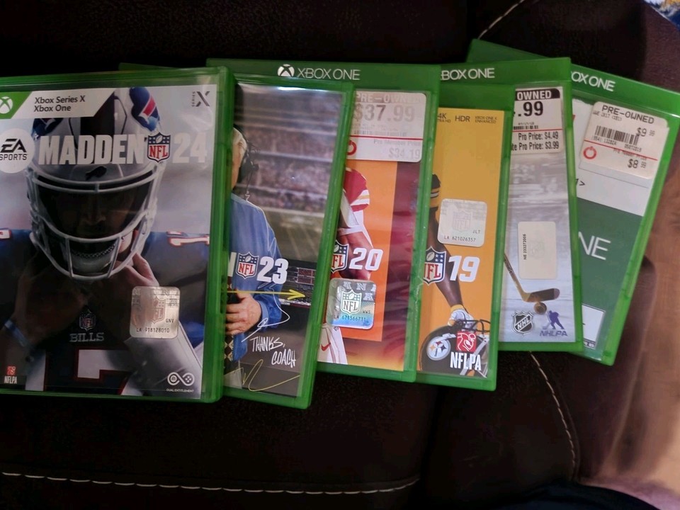 LOT OF (10) XBOX ONE GAMES PRE-OWNED USED IN CASES COD MADDEN NHL MLB ...