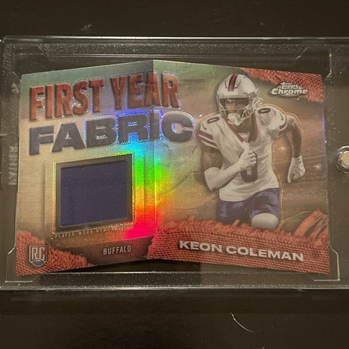 2024 Topps “Chrome” … “First Year Fabric” … Keon Coleman - Memorabilia ...