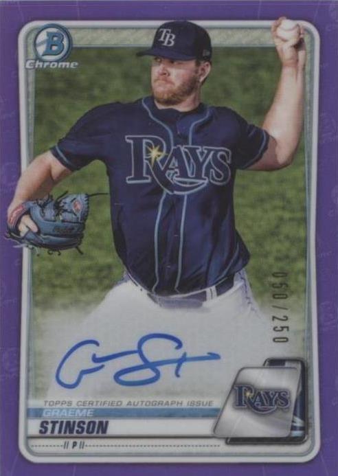 2020 Bowman Chrome - Prospect Autographs Graeme Stinson #CPA-GST Purple ...