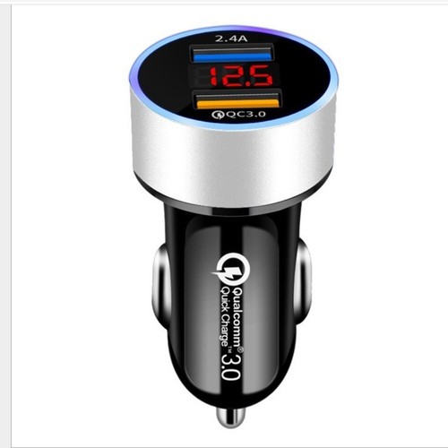 31A Dual USB Port Car Charger with Smart Chips Aluminum Alloy Rim LED ...