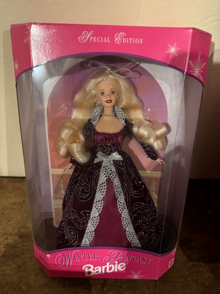 Mattel 1996 Special Edition BRUNETTE WINTER FANTASY BARBIE Doll #17666 ...