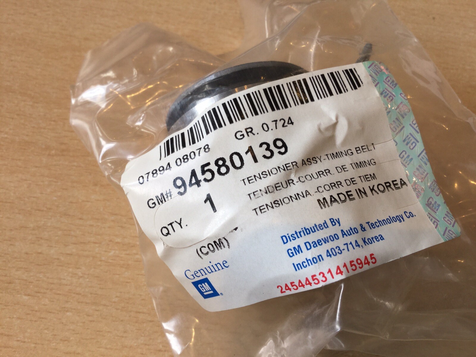 BNISB GENUINE GM Chevrolet Matiz / Spark Timing Belt TENSIONER 94580139 ...