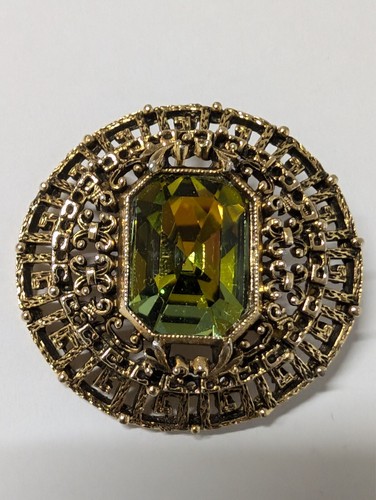 Vintage Mid Century Elizabeth Reimer Arcansas Gold Tone Enamel Orchid ...