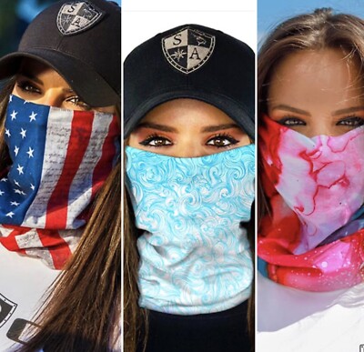 3 Salt Armour SA Fishing Face Shields / Masks Watercolors+ Tidal Wave ...