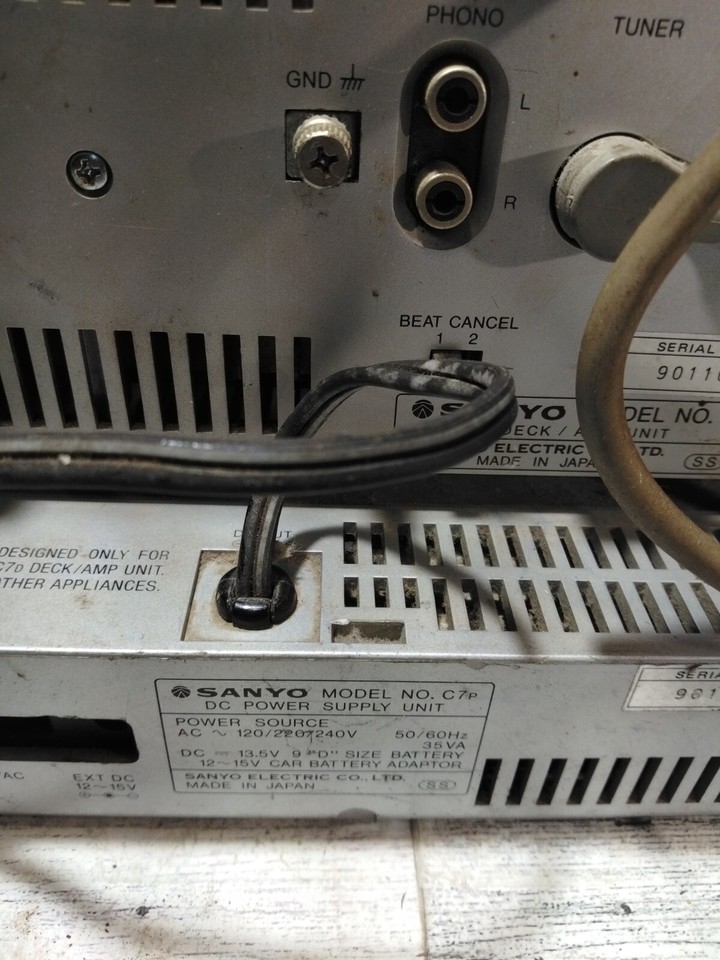 Sanyo C-7 C7 Portable Mini Stereo Component System Boombox - Please ...