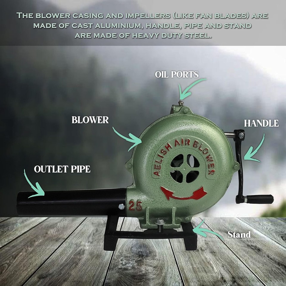 Hand Crank Blacksmith Forge Blower Manual Fan | eBay