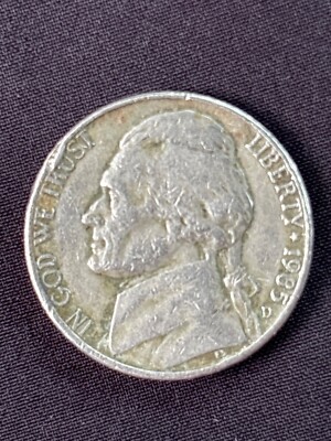 1985 d nickel error trust and united cut on front and back | eBay