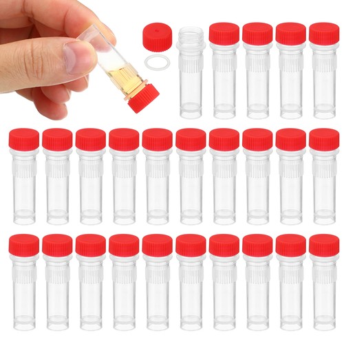 200Pcs 1ml Plastic Self Standing Cryogenic Vial Screw Top Frozen Test ...