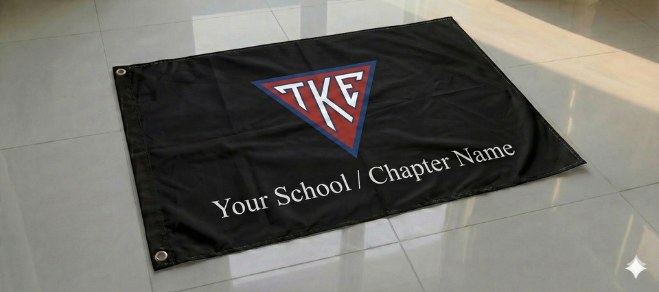 Custom TKE Tau Kappa Epsilon Fraternity Flag Personalized / Chapter ...