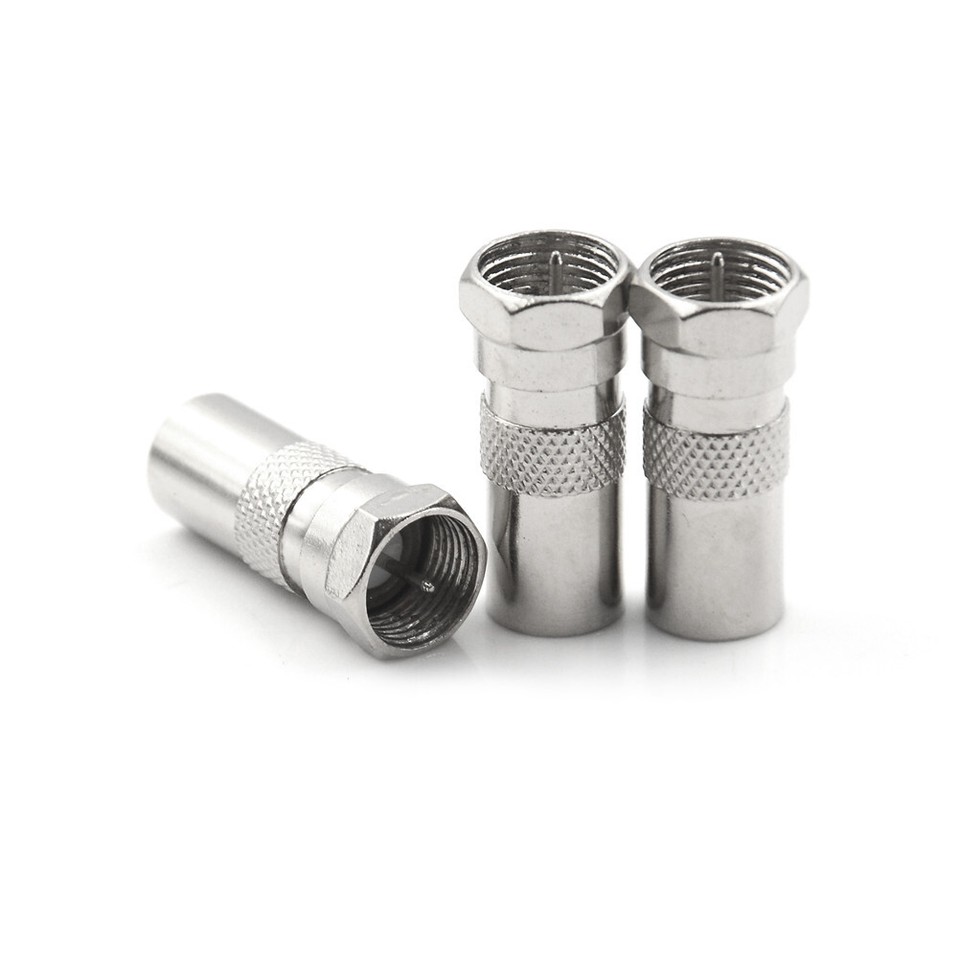 F Male Plug To TV PAL Male Coaxial RF Adapter Connector Plug Jack ...