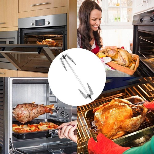 Rotating Chicken Roasting Rack Barbecue Tool Air Fryer Fork Rotisserie ...