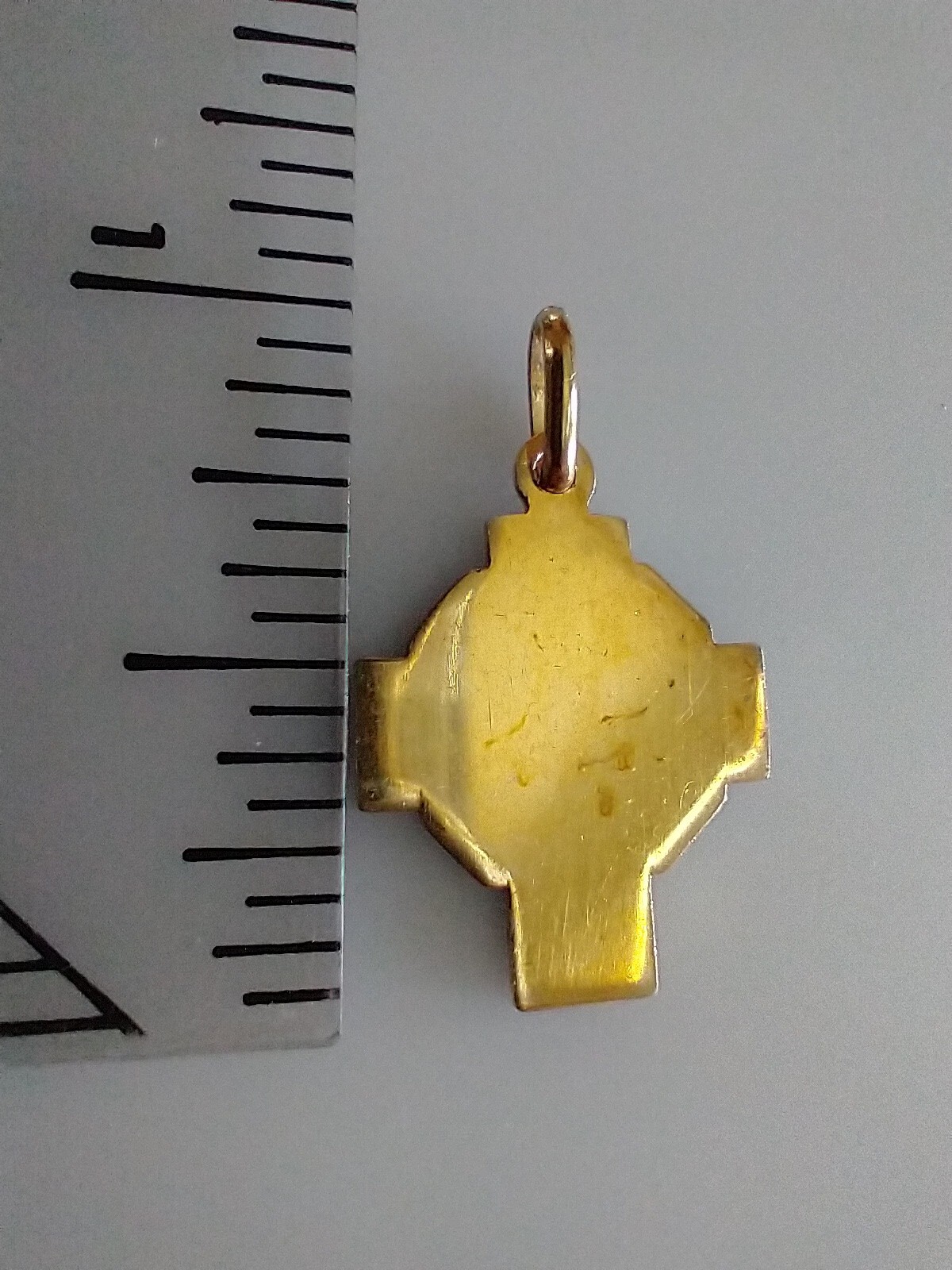 Vintage Catholic Blue Enamel St Hubert Cross Religious Medal Gold Tone ...