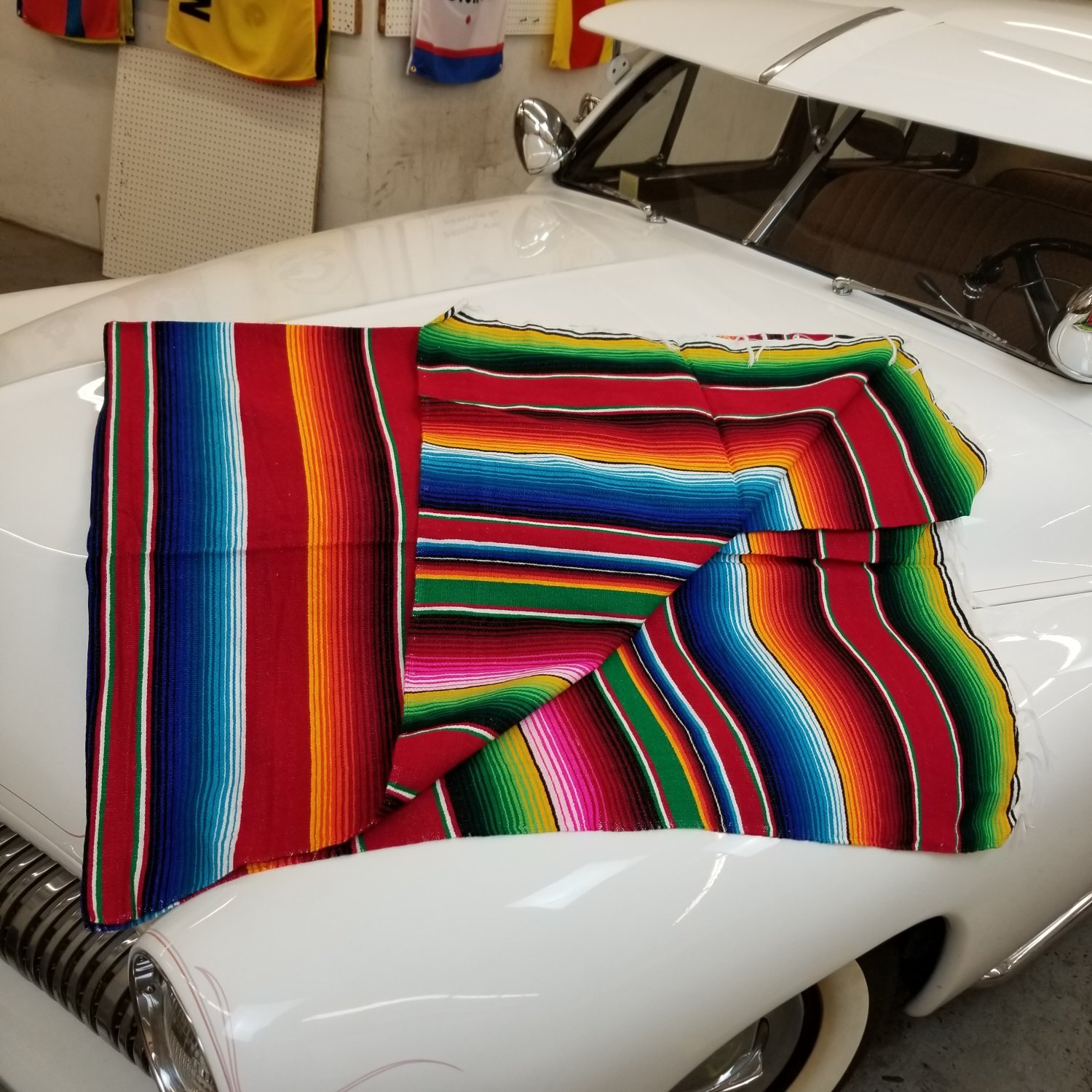 Hot Rod Interior Kit - Red Authentic Mexican Indian Blanket | eBay