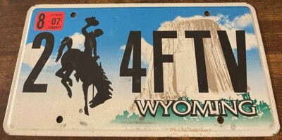 2 4FTV Vanity ? License Plate Wyoming high affinity version of A6 TCR ...